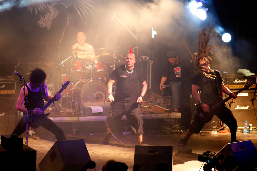 The Exploited frontman has heart attack onstage