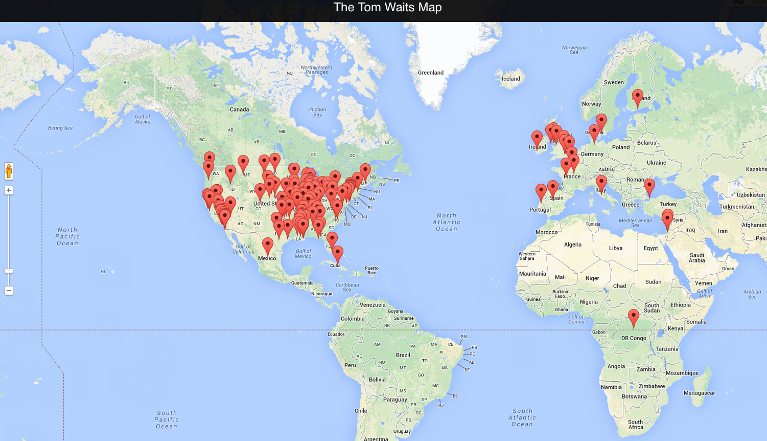 Every Location Tom Waits Has Sung About In One Interactive Map