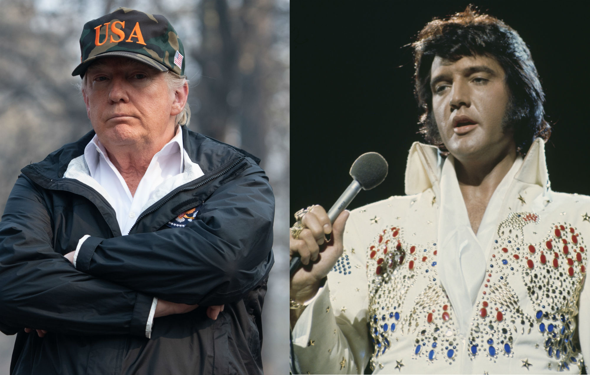 Donald Trump claims people used to say he looked like Elvis Presley