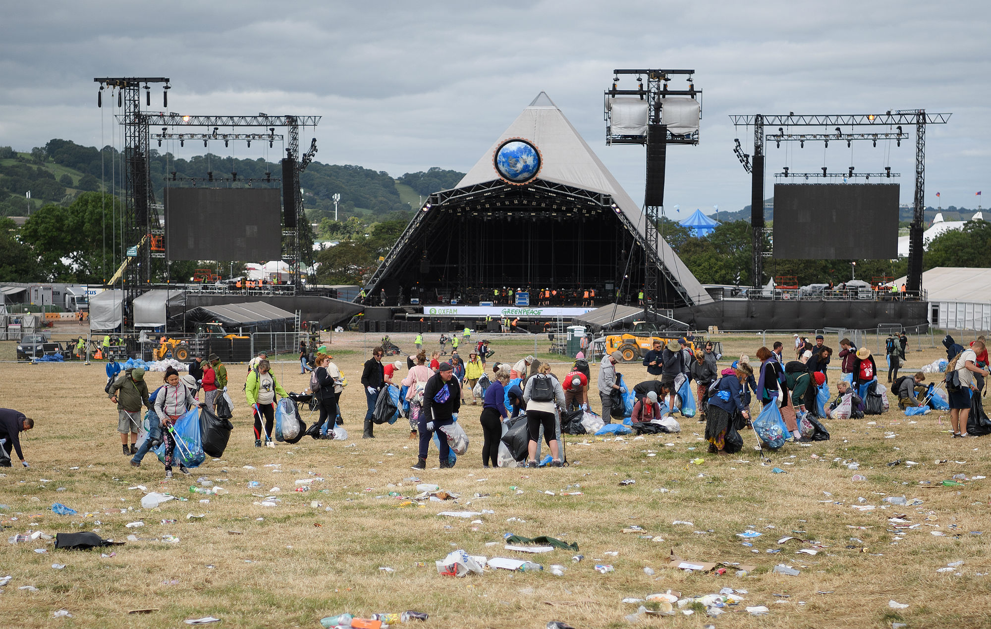 This is what the Glastonbury 2019 post-festival clean-up looks like ...